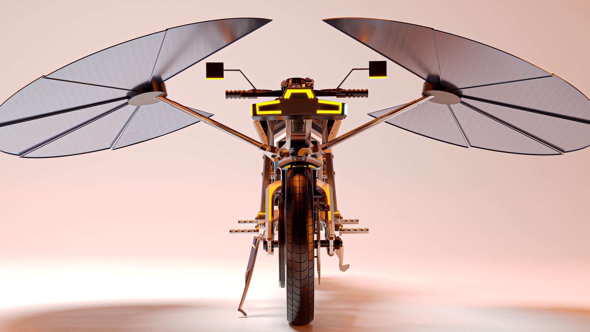 Grâce à des panneaux solaires déployables, la première moto électrique ...